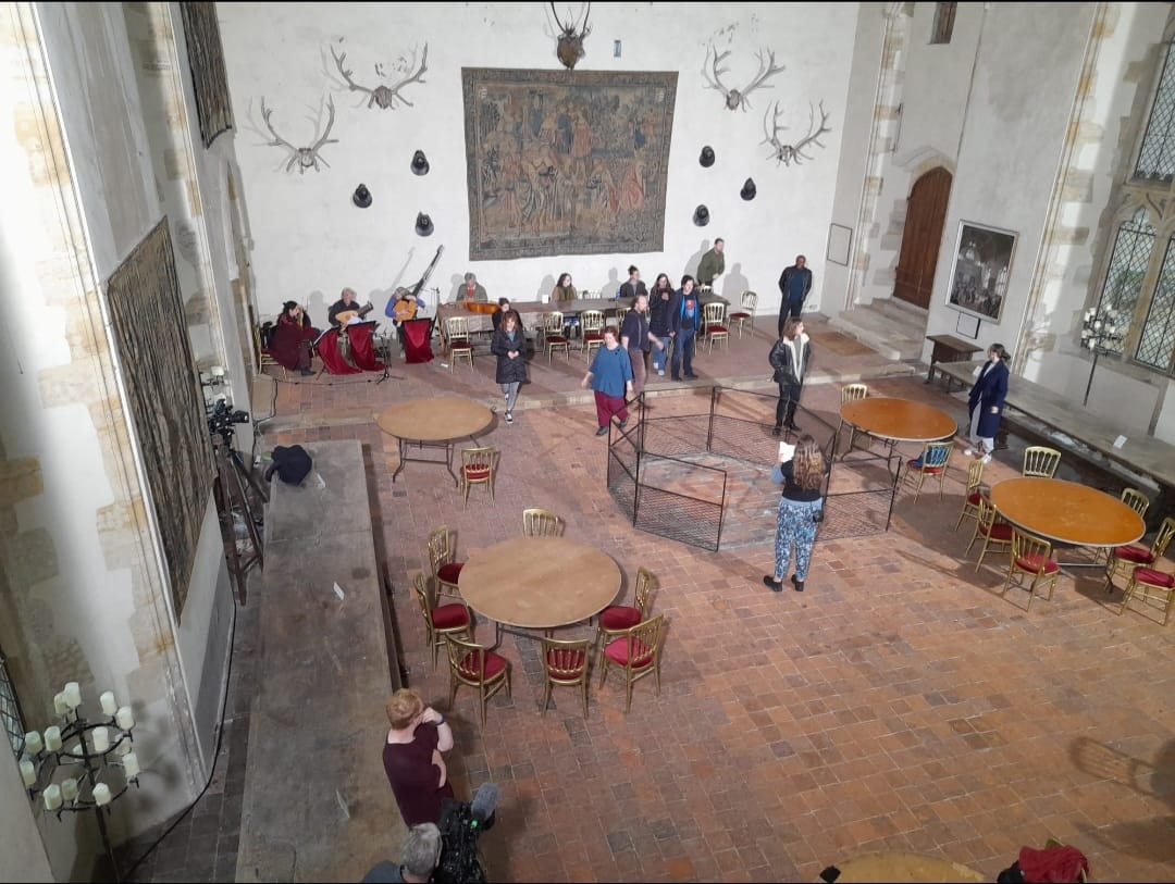 Rehearsal at Penshurst Place with film director Martyn Hollingworth ...